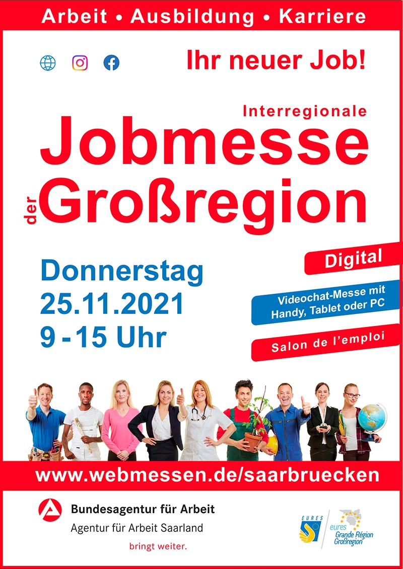 Interregionale Jobmesse digital am 25. November 2021 - ALWIS Saarland e.V.